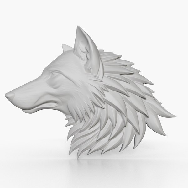 modelo 3d Relieve de cabeza de lobo n.º 10 - TurboSquid 2287201