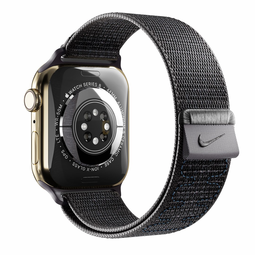 3D Model Apple Watch Series 9 Nike Sport Loop Black - TurboSquid 2193644