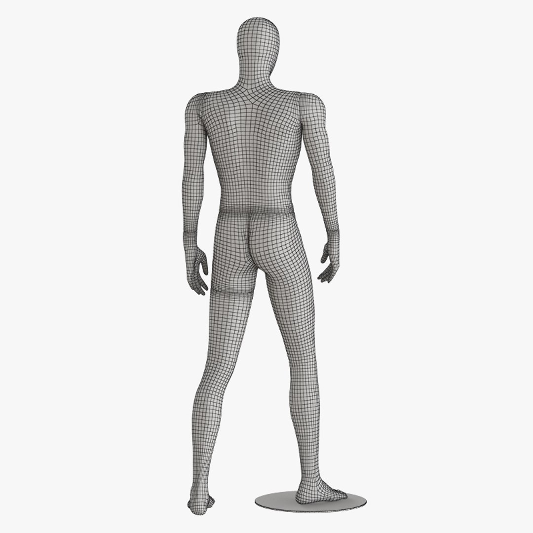 3D Faceless Male White Mannequin - TurboSquid 1359662