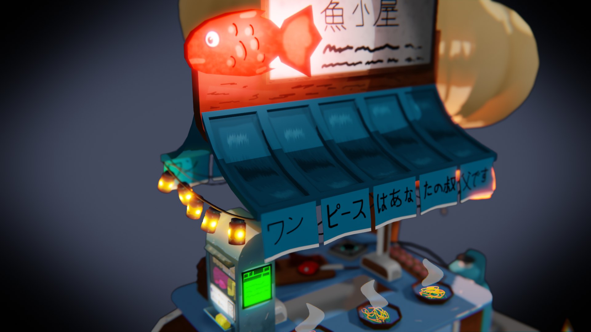 3D Stylized Japanese Food Hut - TurboSquid 2120744