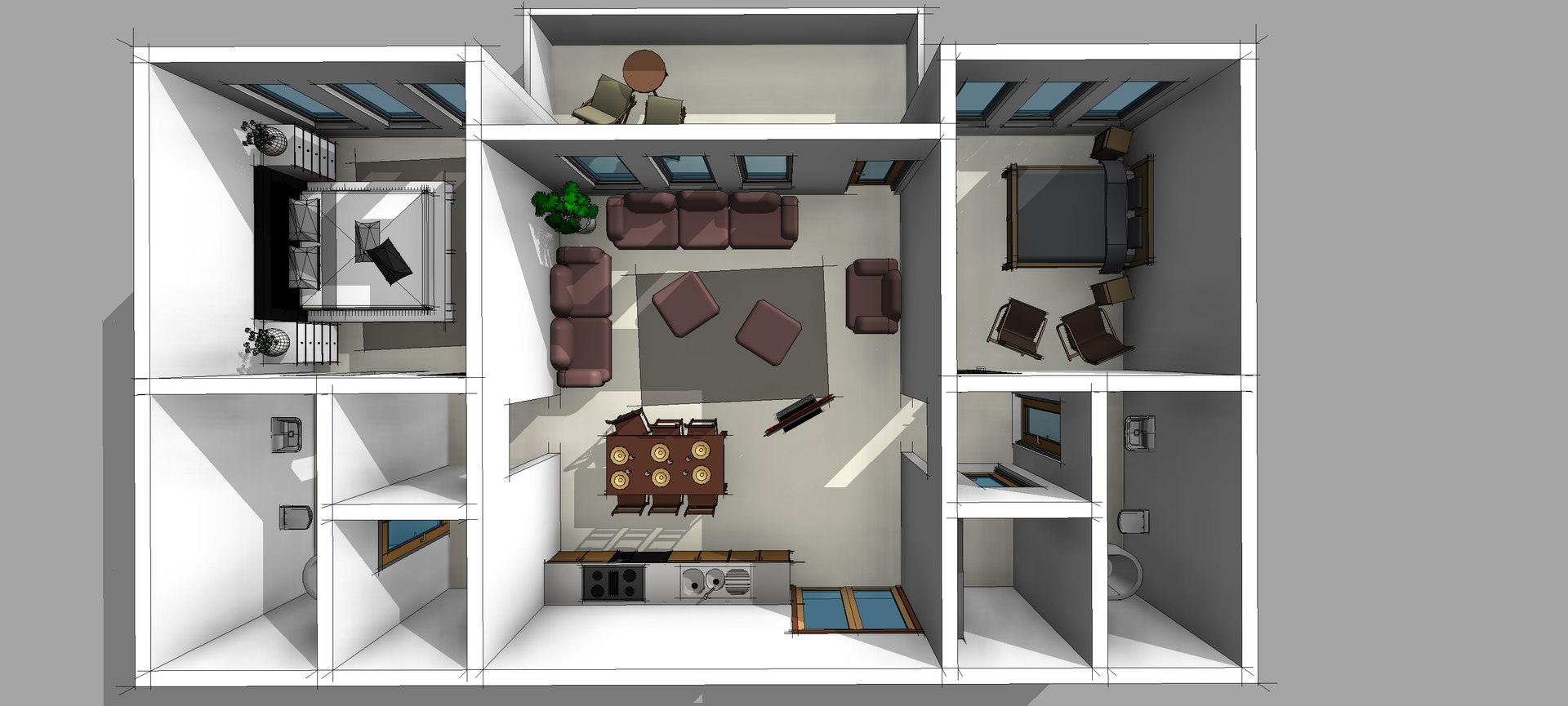 Two Bedrooms Apartment Model - TurboSquid 1948916
