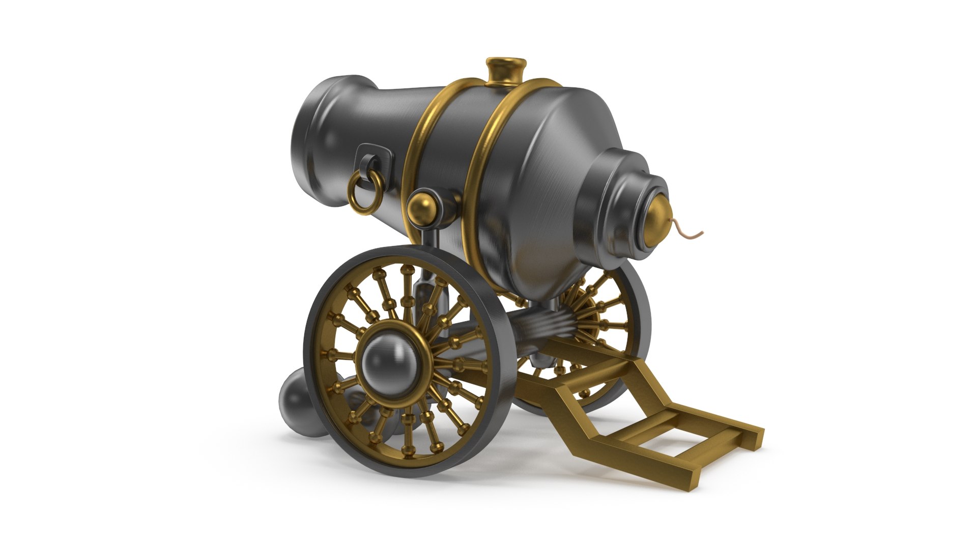 3D Cartoon Cannon - TurboSquid 2442123