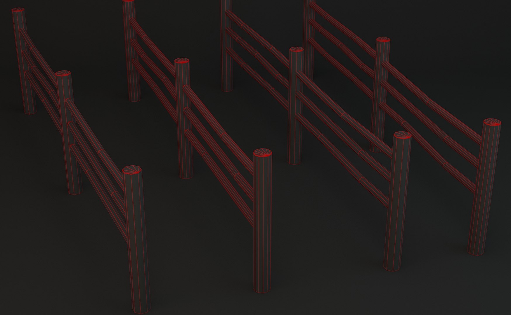Low-poly Fence 3D Model - TurboSquid 1218166