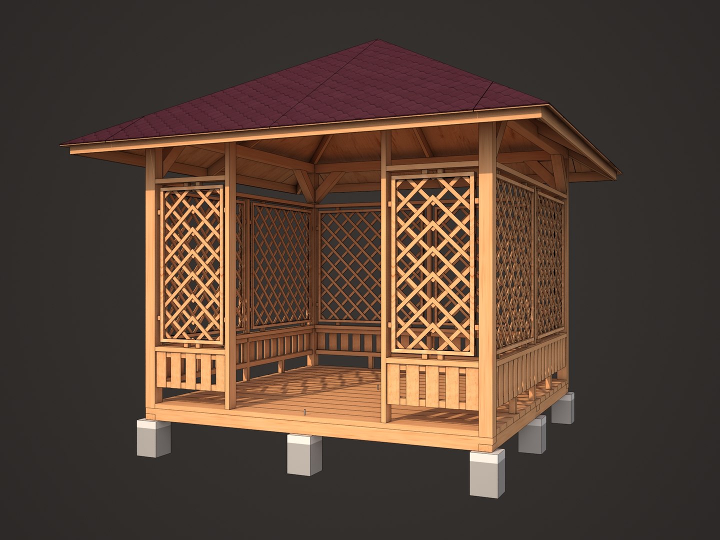3D Pavilion Model - TurboSquid 1218771