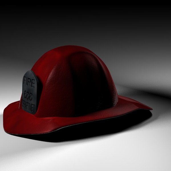 3d model of fireman hat