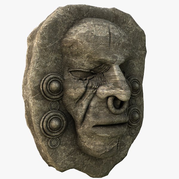 of stone totems heads