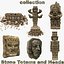 of stone totems heads