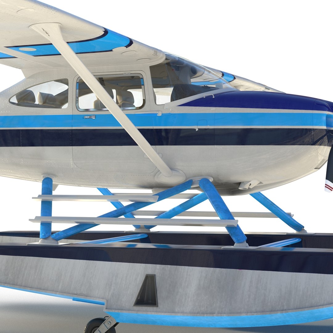 3d model cessna 182 skylane floats