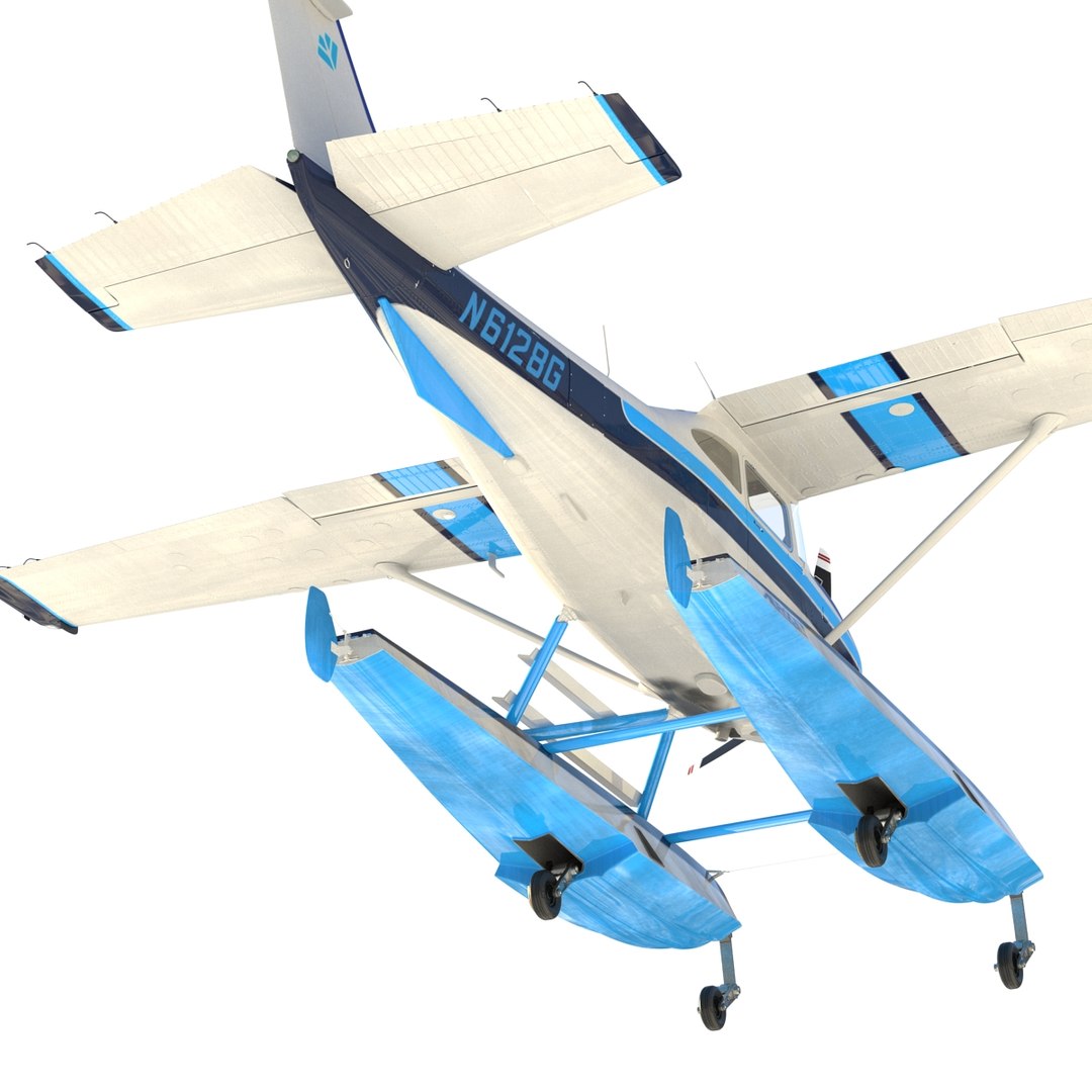 3d model cessna 182 skylane floats