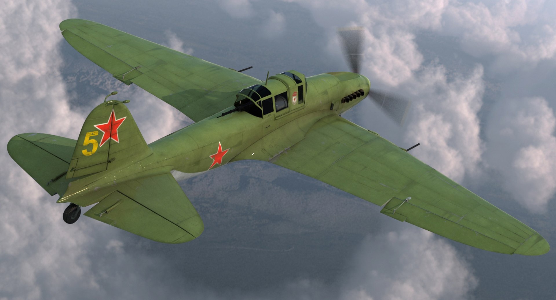 Ilyushin il-2 wwii soviet 3D - TurboSquid 1205392