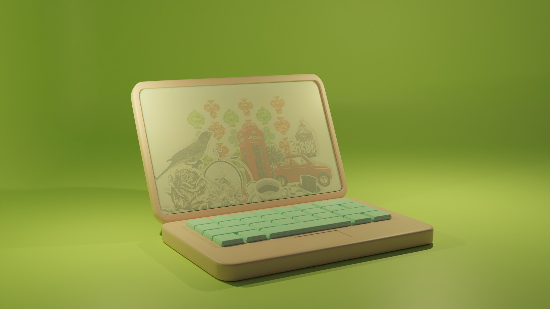 3D Low Poly Cartoon Laptop 01 - TurboSquid 2169506