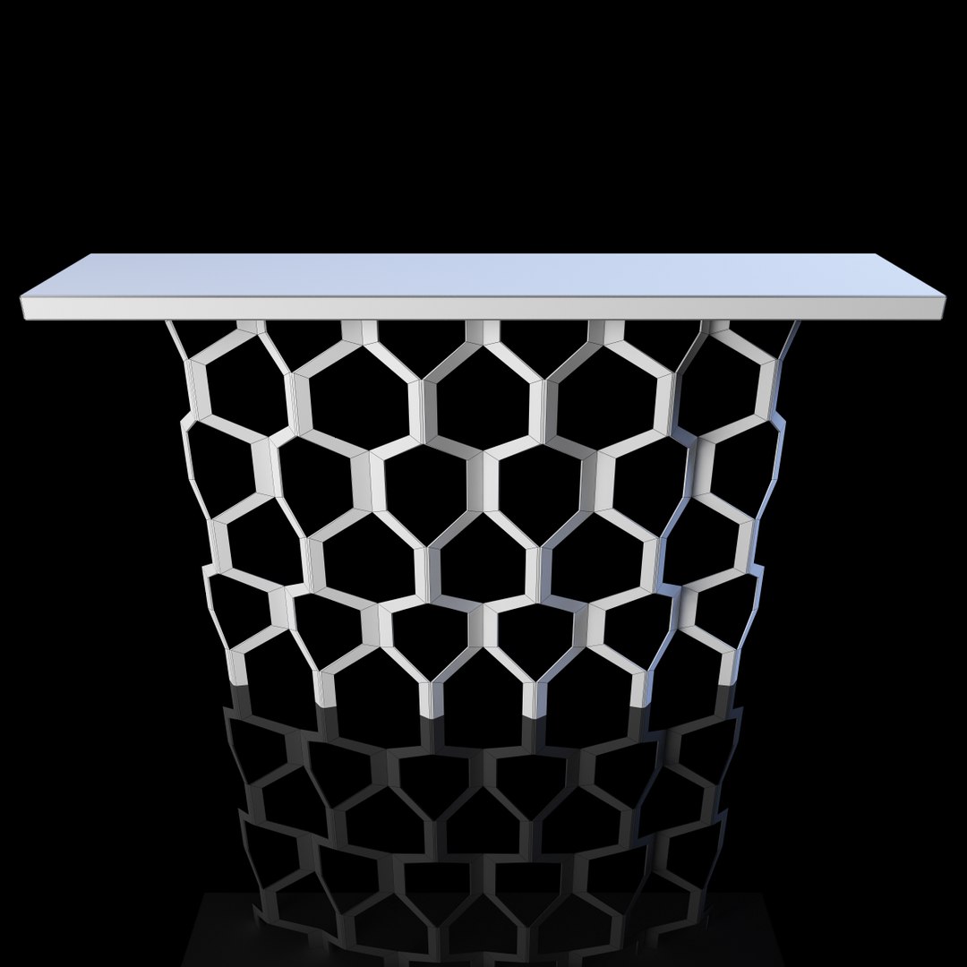 3d Model Porta Romana Honeycomb Console Table
