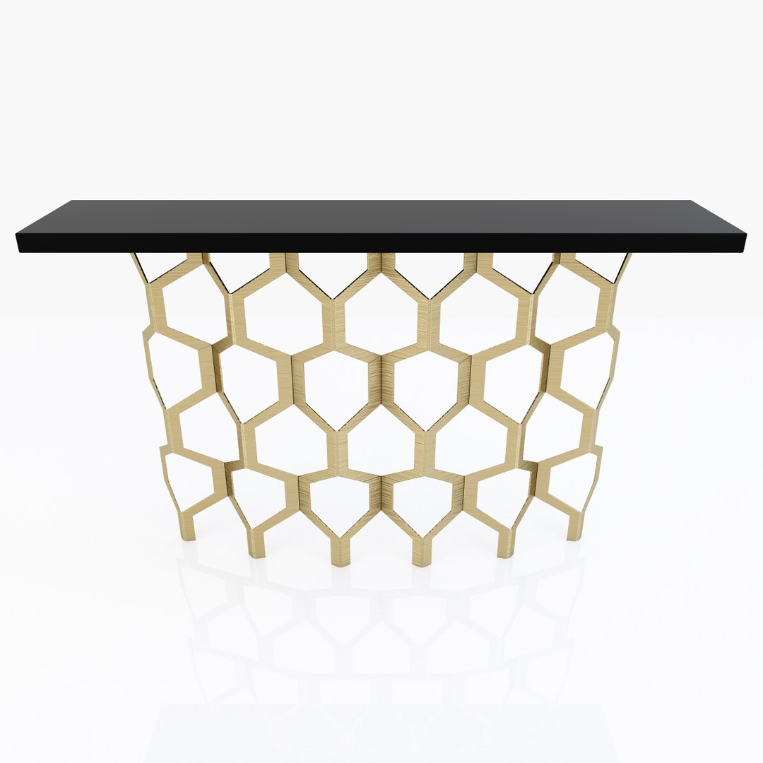 3d Model Porta Romana Honeycomb Console Table