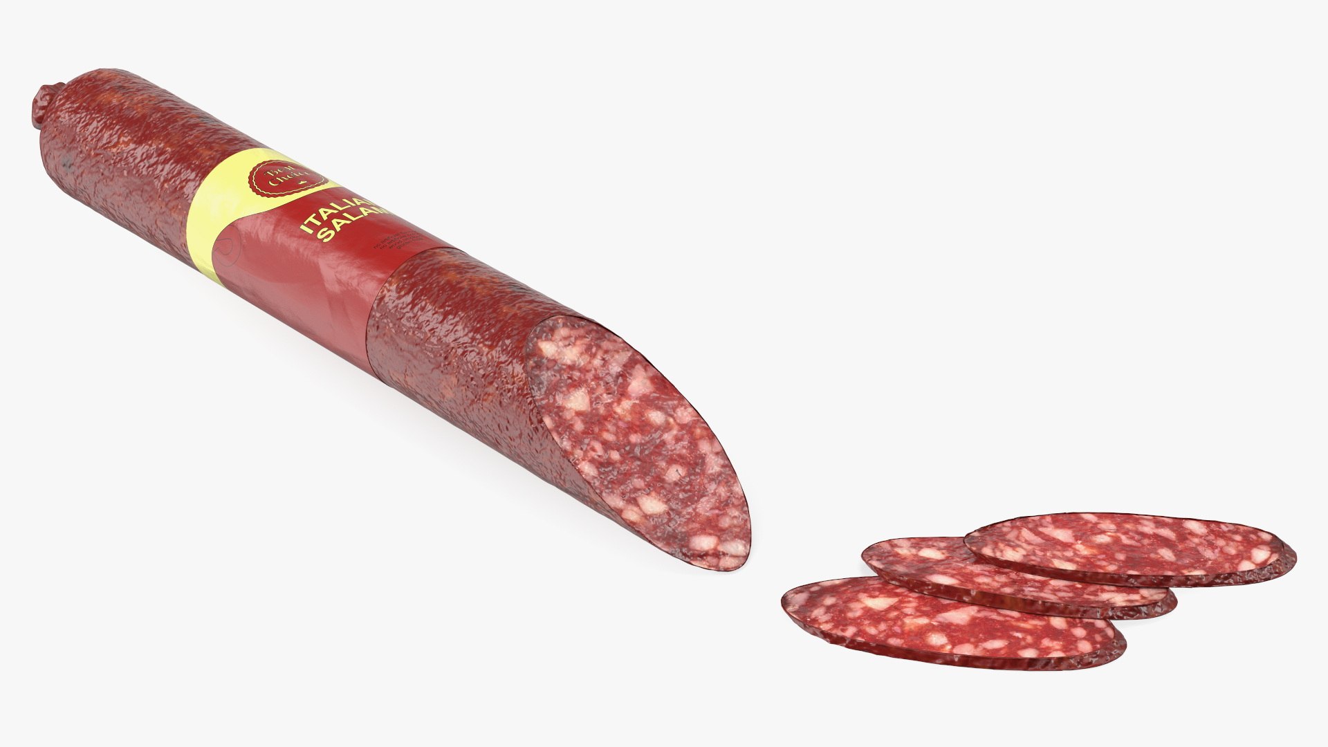 Sliced Salami Stick Model - TurboSquid 2185737