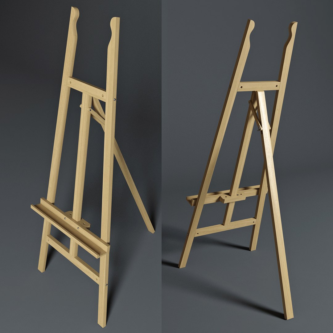 3d Model Easel Brauberg Composition Plaster