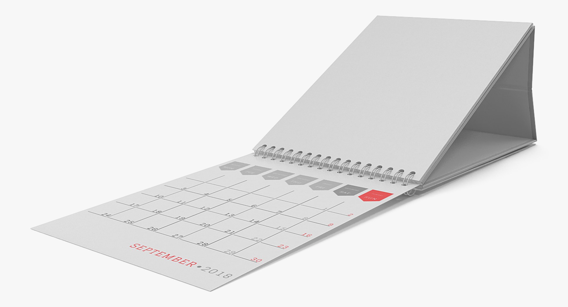3D Desk Calendar - TurboSquid 1303624