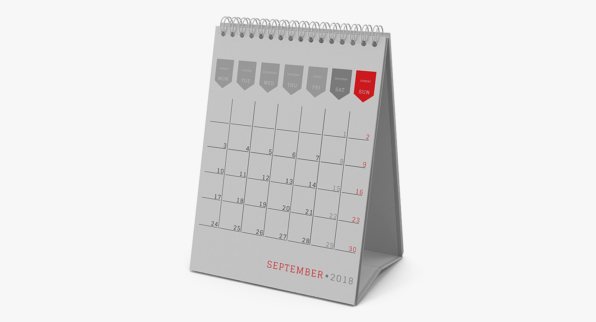 3D Desk Calendar - TurboSquid 1303624