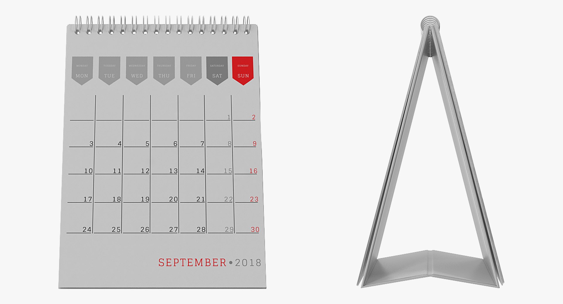 3D Desk Calendar - TurboSquid 1303624