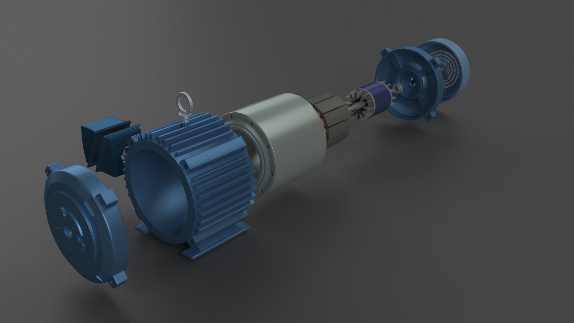 3D Electric Motor Model - TurboSquid 1648507