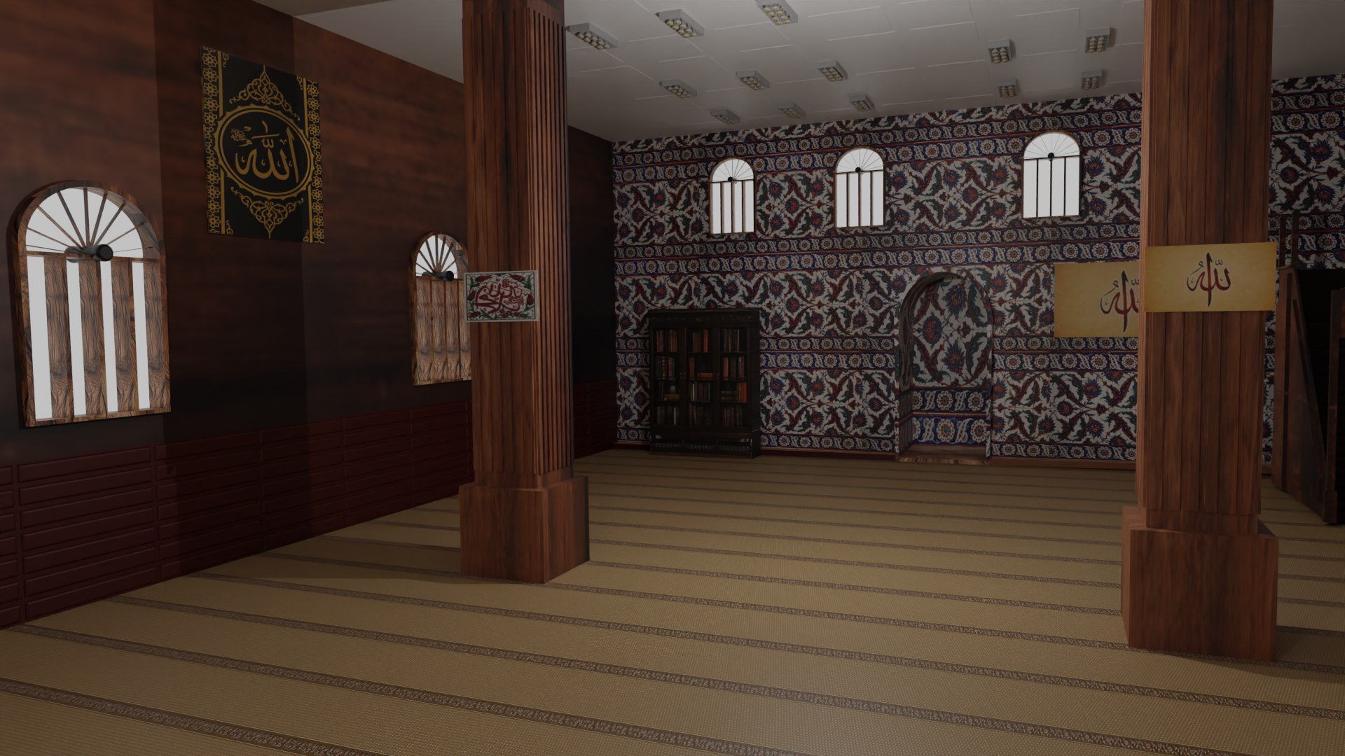 3D Mosque Interior Model - TurboSquid 2178921