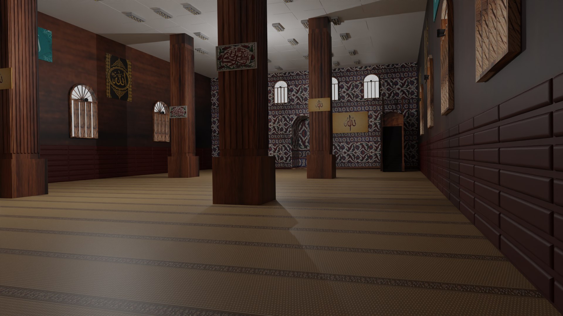 3D Mosque Interior Model - TurboSquid 2178921