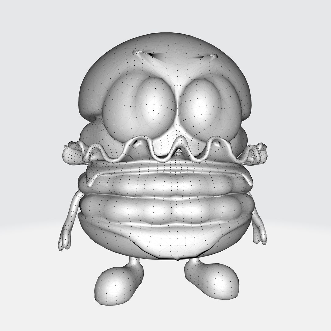 Cartoon Burger Character 3D - TurboSquid 2273504