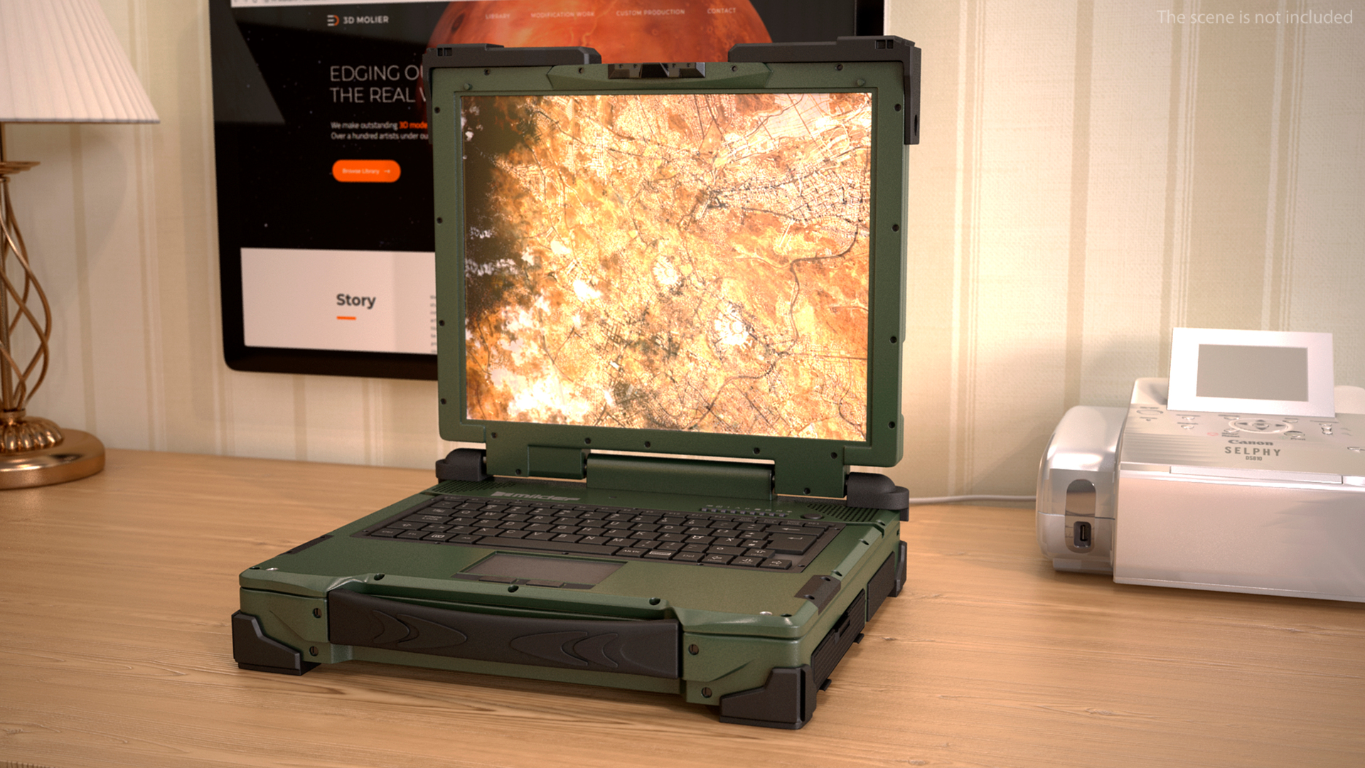 Rocky RK12 Army Laptop 3D model - TurboSquid 1941680
