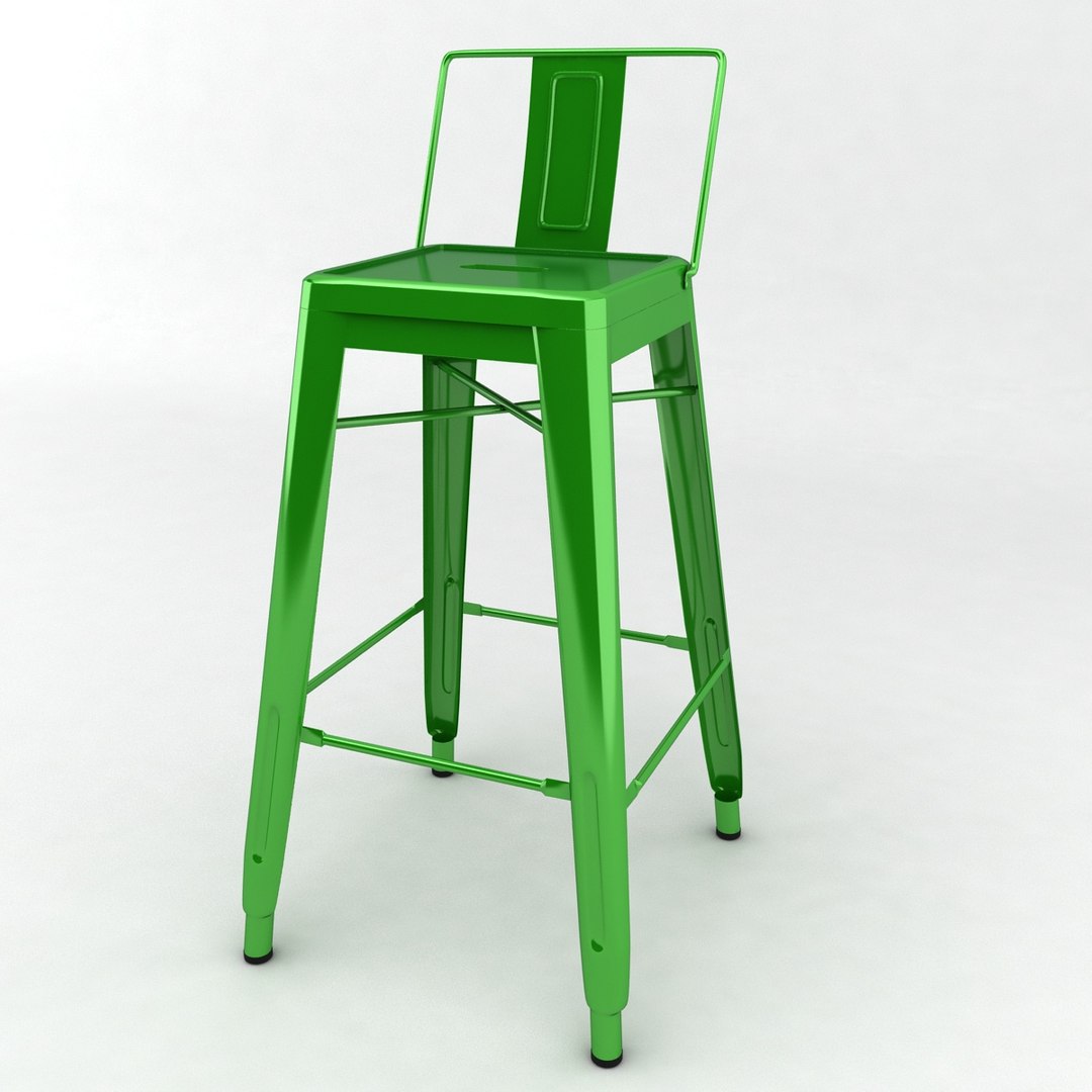 3d Max Metal Stools