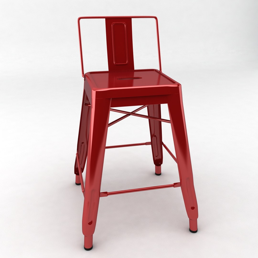 3d Max Metal Stools