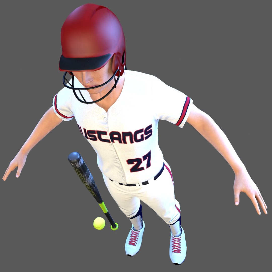 Softball Bat Ball 3D Model - TurboSquid 1470675