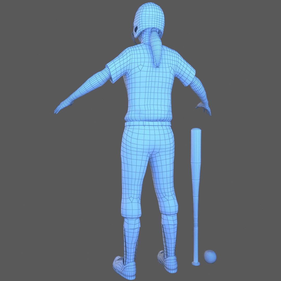 Softball Bat Ball 3D Model - TurboSquid 1470675