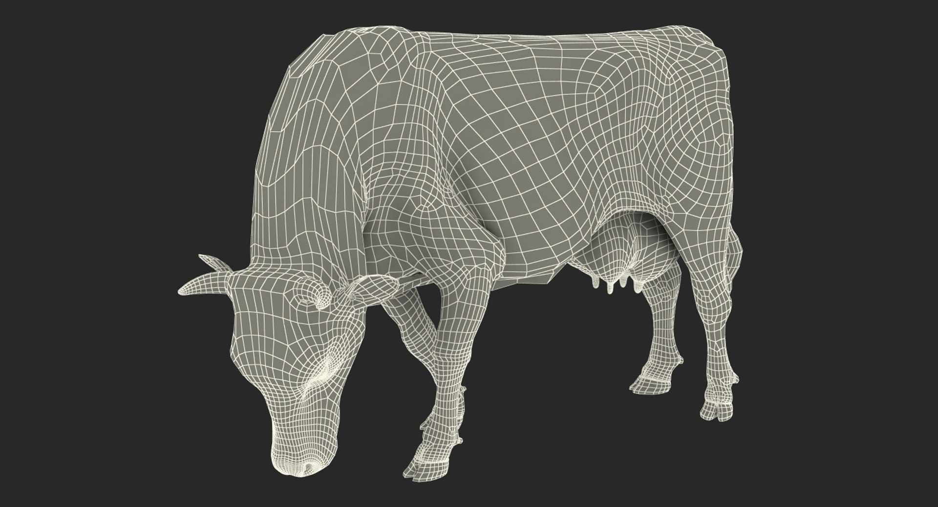 3D Holstein Cow Eating Pose Model - TurboSquid 1248825