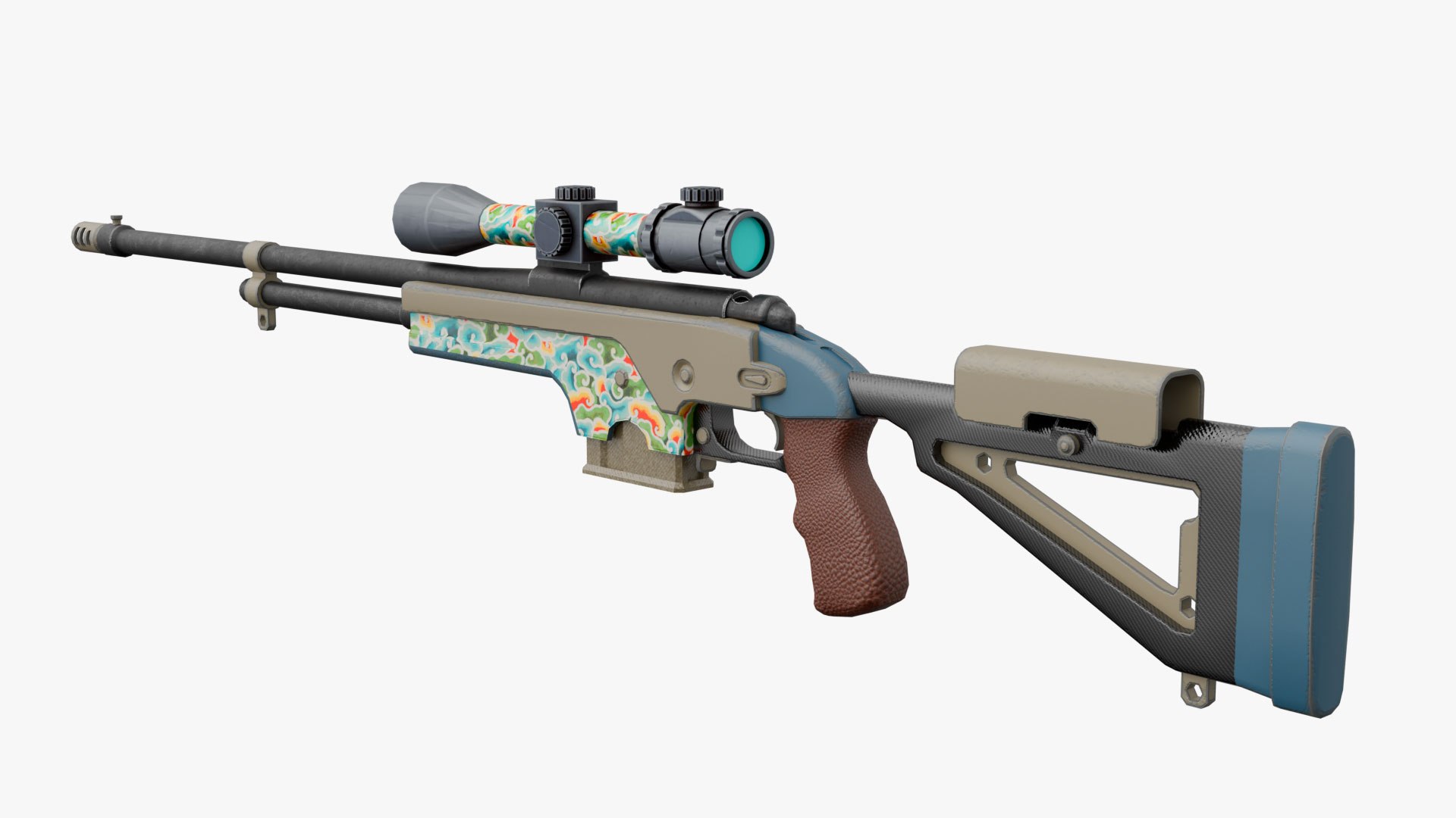 Modern Sniper Rifle 3D - TurboSquid 2215144