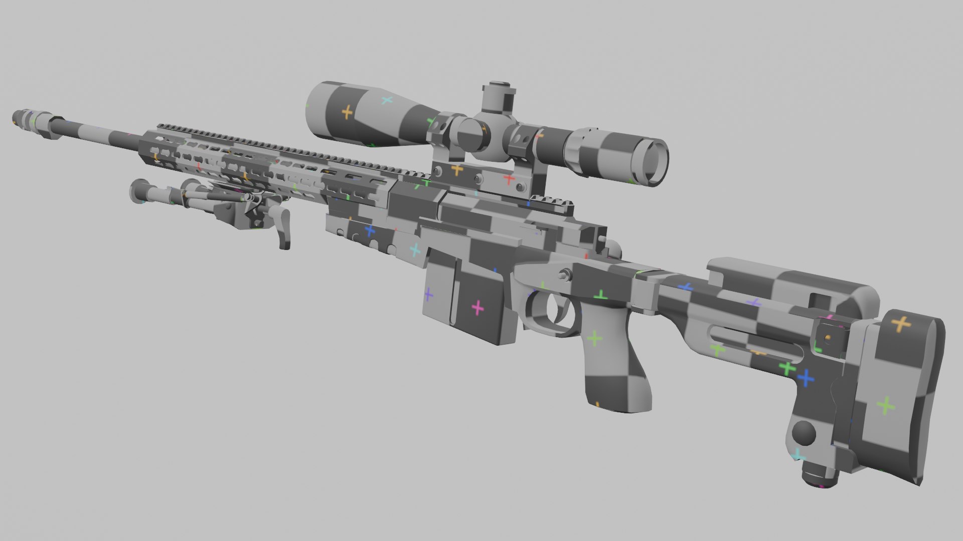 Modern Sniper Rifle 3D - TurboSquid 2215144