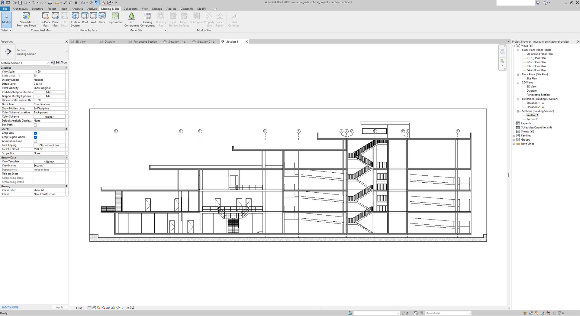 3D Museum Building Revit Project 3D Model Model - TurboSquid 2083924