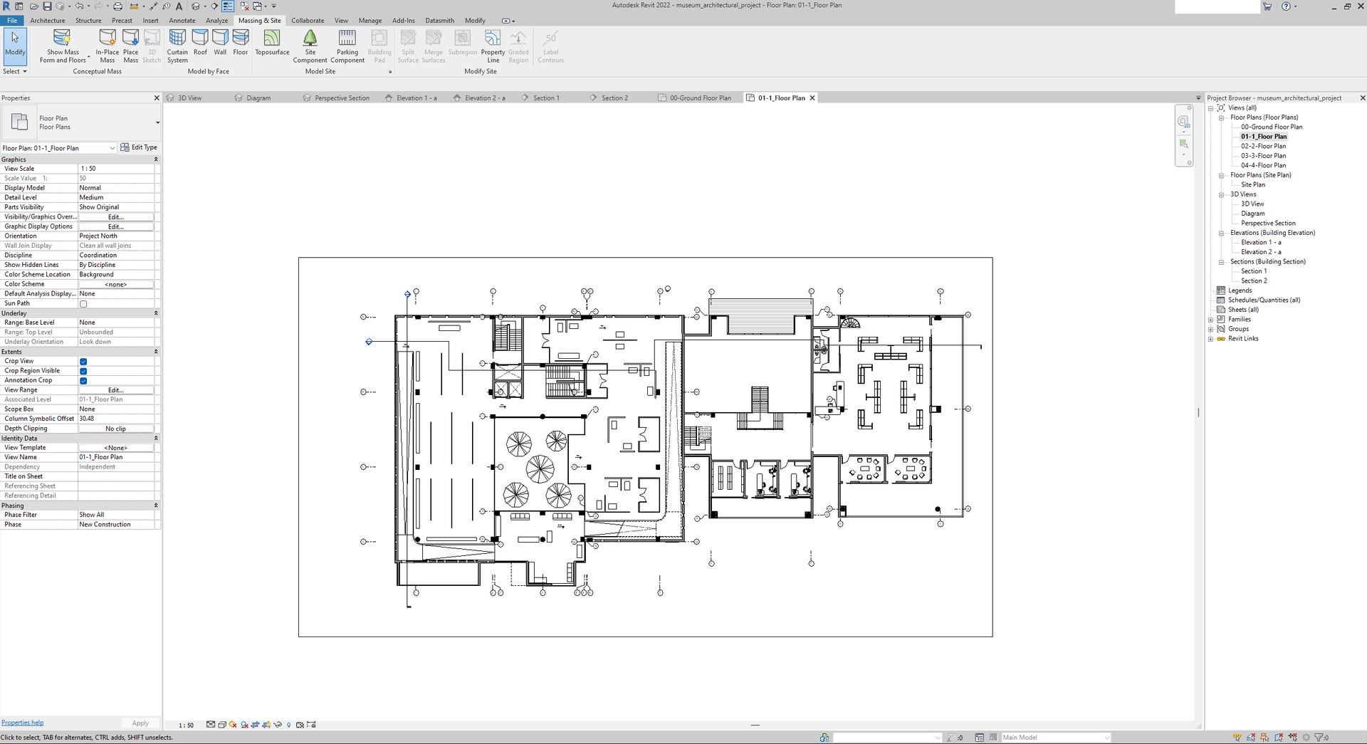 3D Museum Building Revit Project 3D Model Model - TurboSquid 2083924