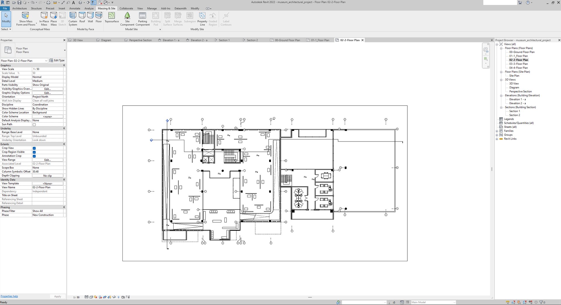 3D Museum Building Revit Project 3D Model Model - TurboSquid 2083924