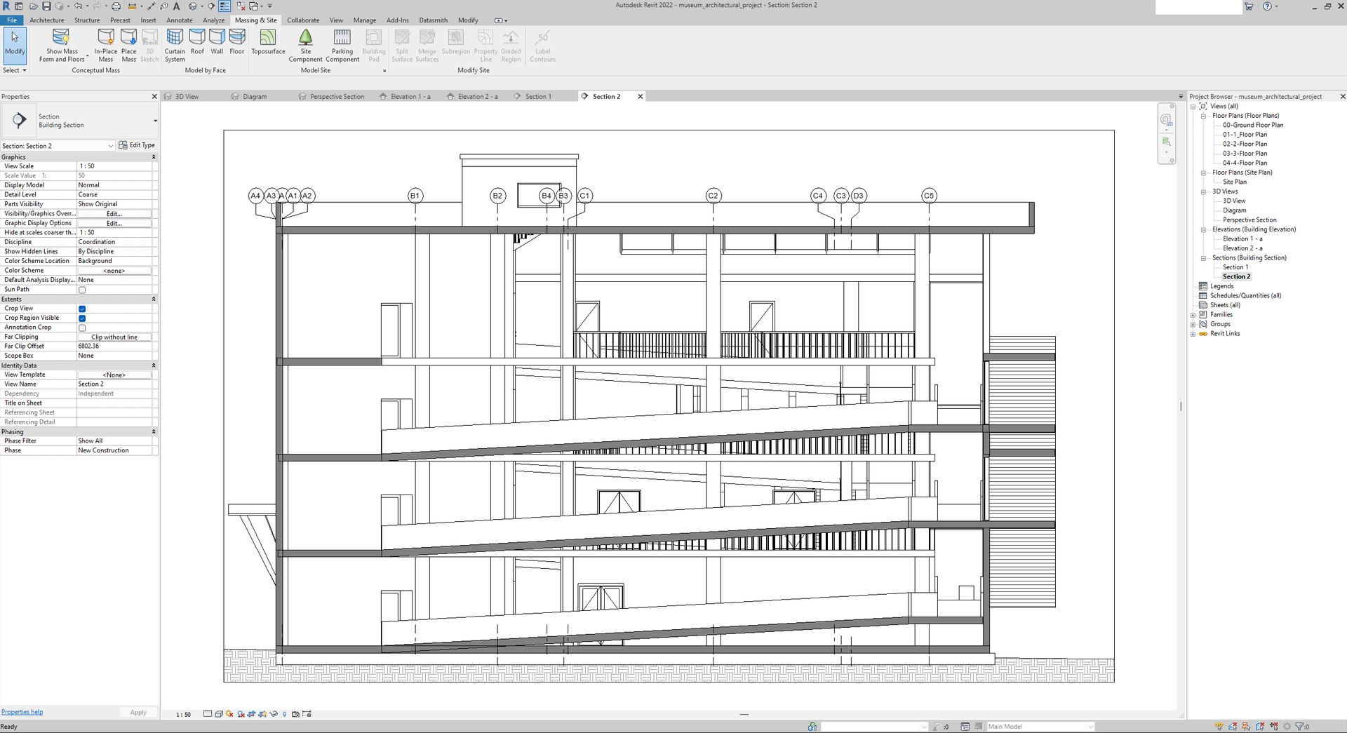 3D Museum Building Revit Project 3D Model Model - TurboSquid 2083924
