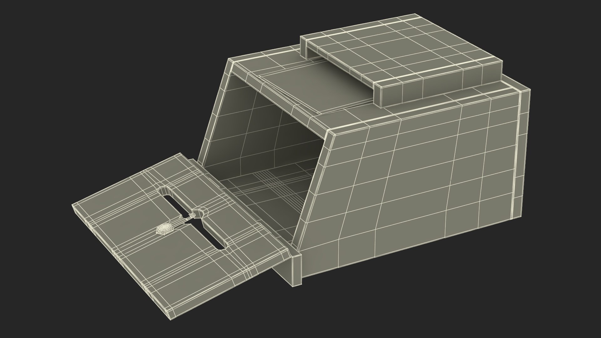 Natural Pinewood Ballot Comment Box With Card 3D Model - TurboSquid 2209232