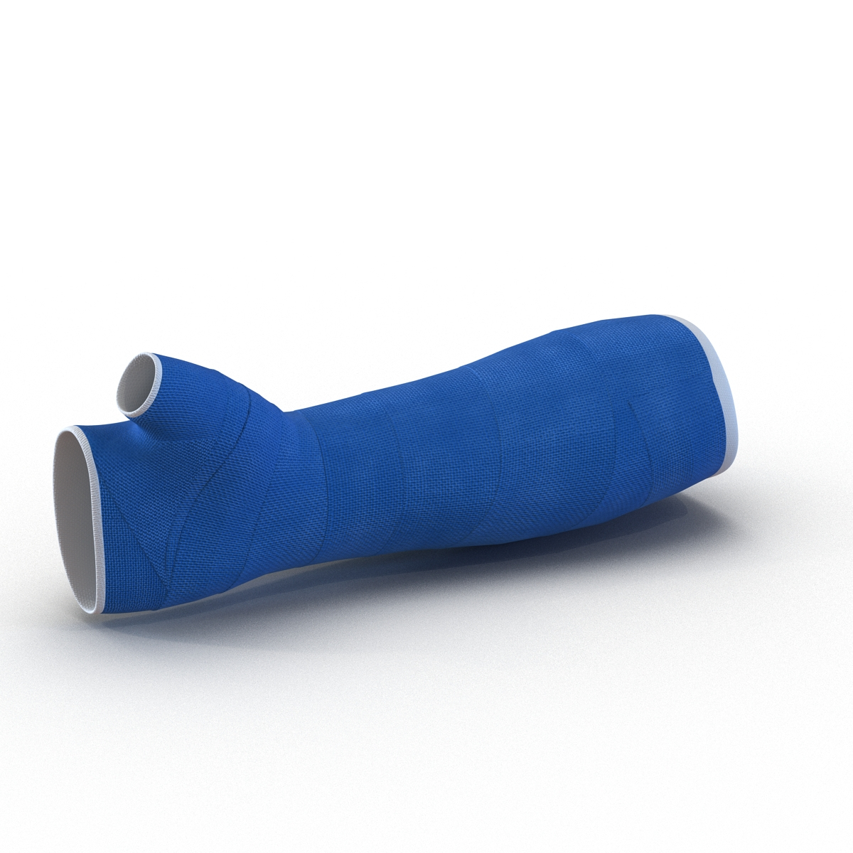 3d blue fiberglass cast arm