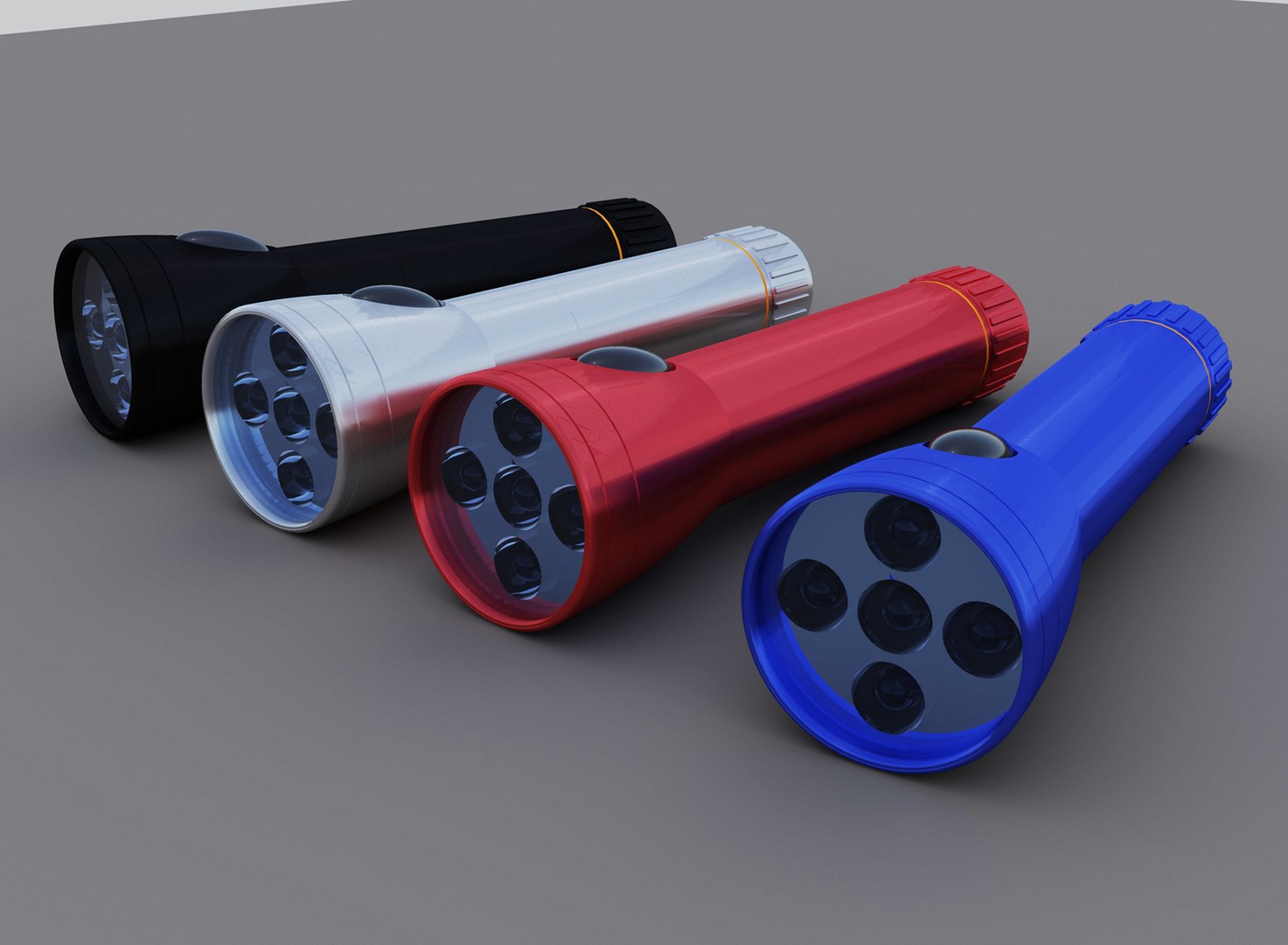 Led Flashlight 3d Model