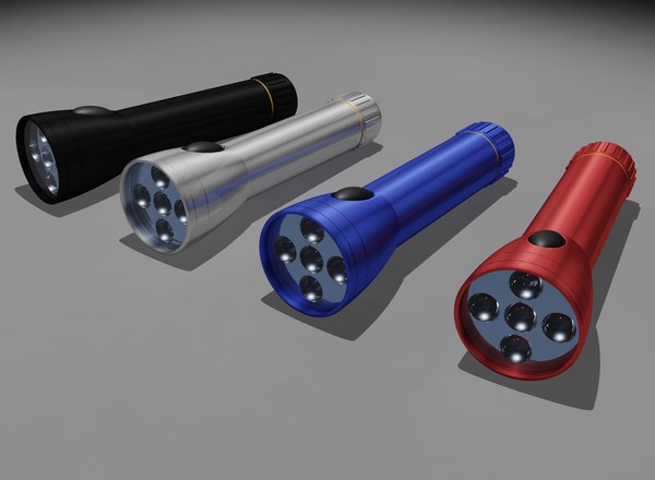 led flashlight 3d model
