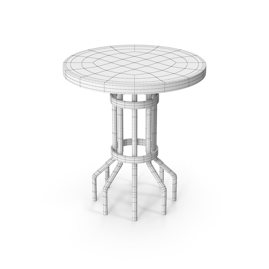 Round Gold Table 3D Model - TurboSquid 2046102