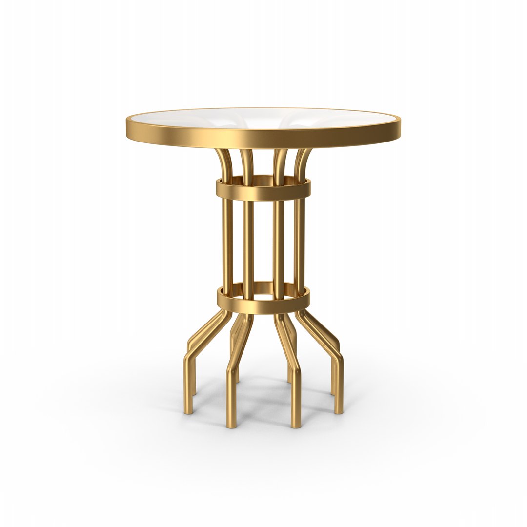 Round Gold Table 3D Model - TurboSquid 2046102