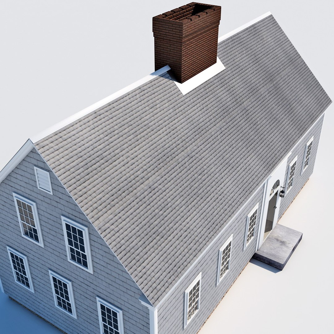 3d model cape cod house