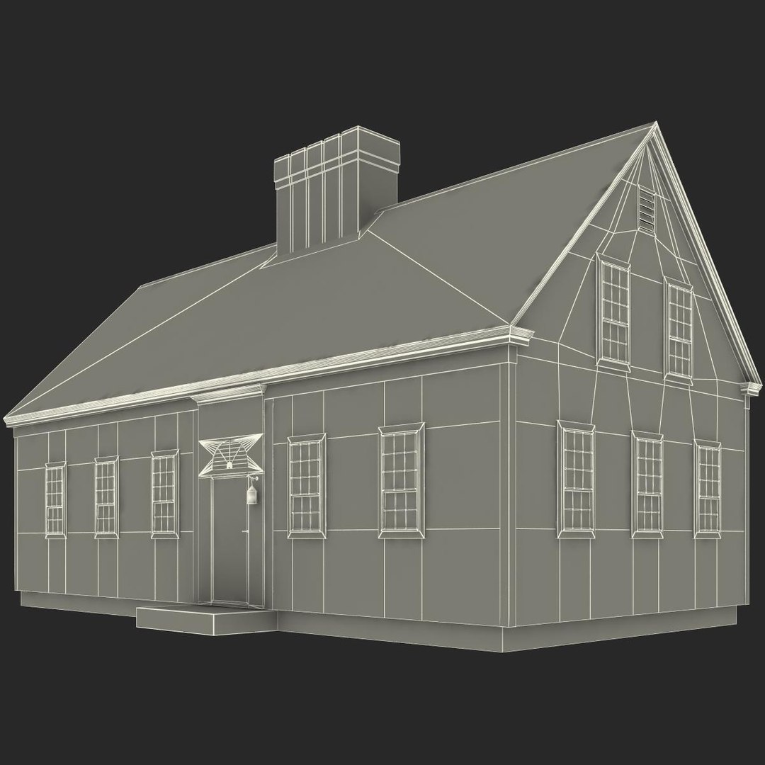3d model cape cod house