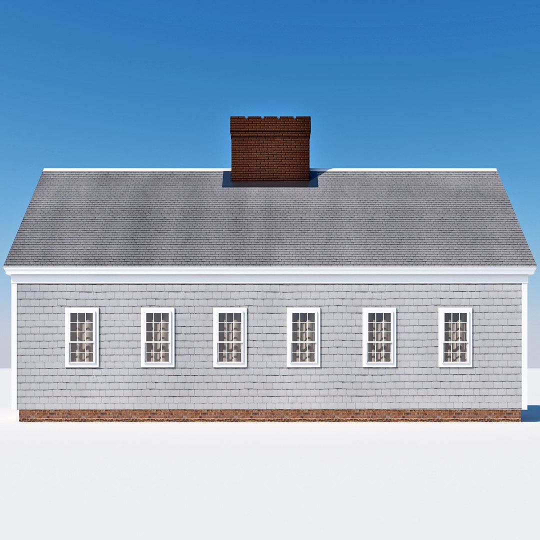 3d model cape cod house