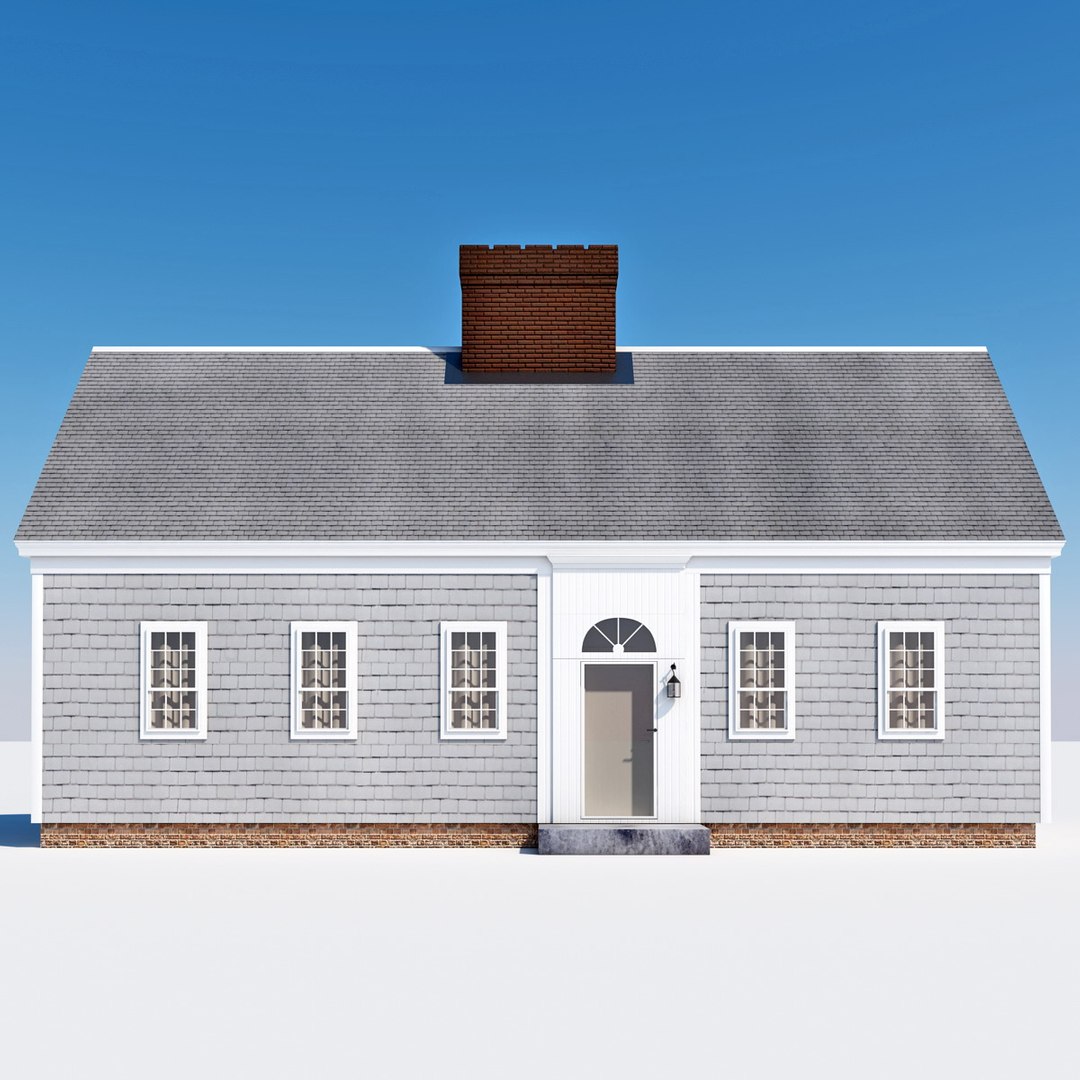 3d model cape cod house