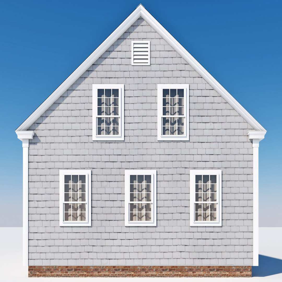 3d model cape cod house