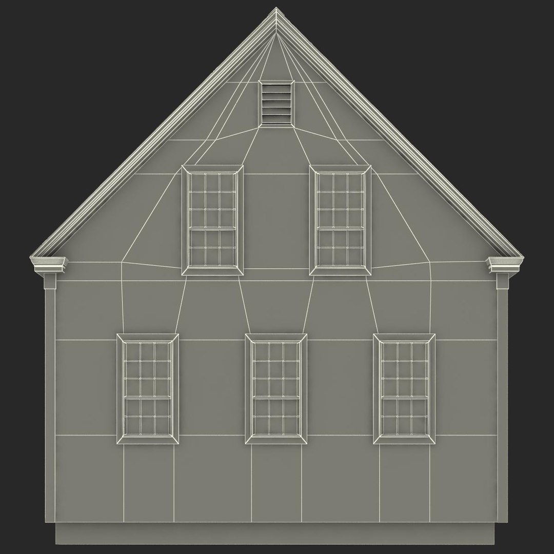 3d model cape cod house